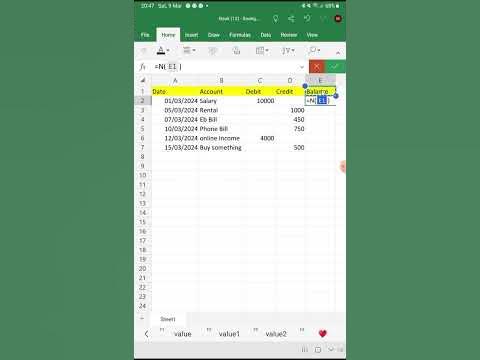 How to maintain account ledger in Excel #Shorts #exceltutorial #excel ...
