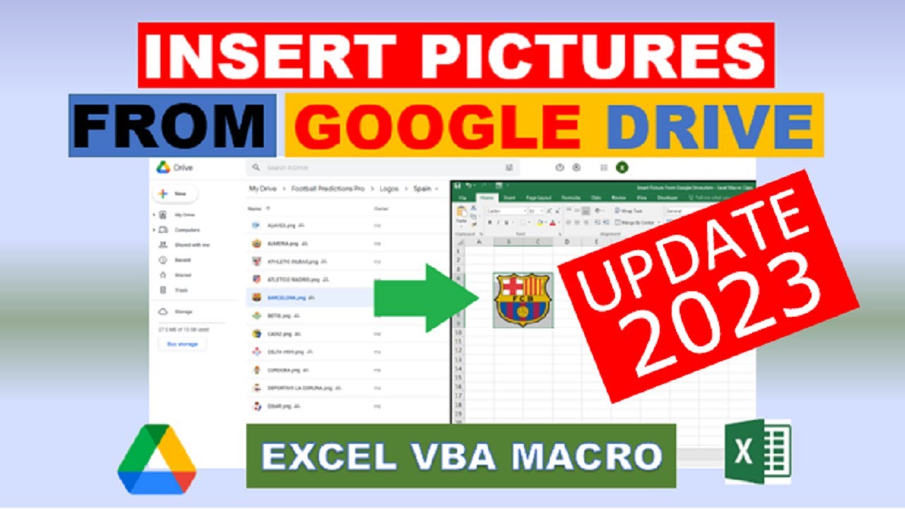 Insert Pictures From Google Drive Excel VBA Macro UPDATE YouTube Insert Pictures From Google Drive Excel VBA Macro UPDATE YouTube