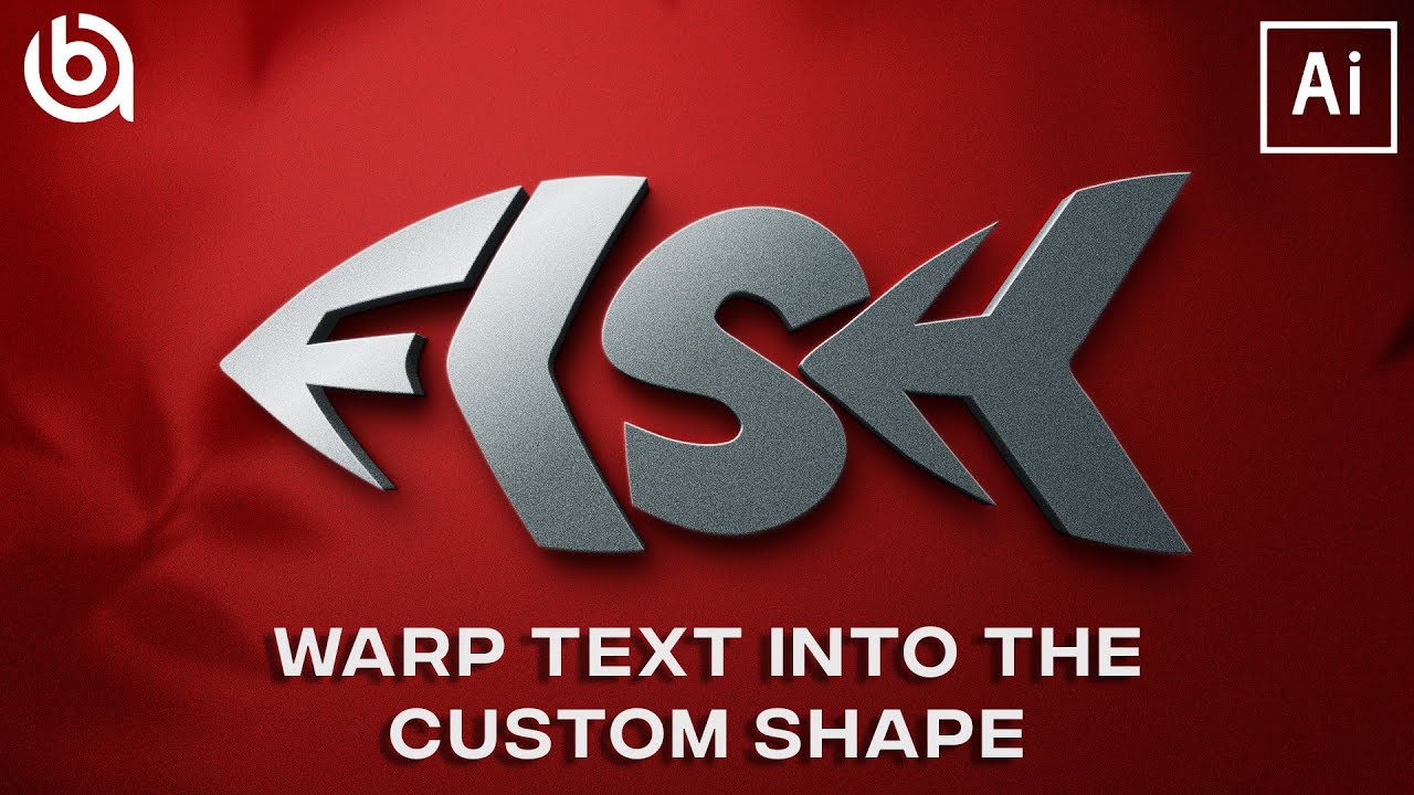 Warp Text Into the Custom Shape in Adobe Illustrator CC - YouTube