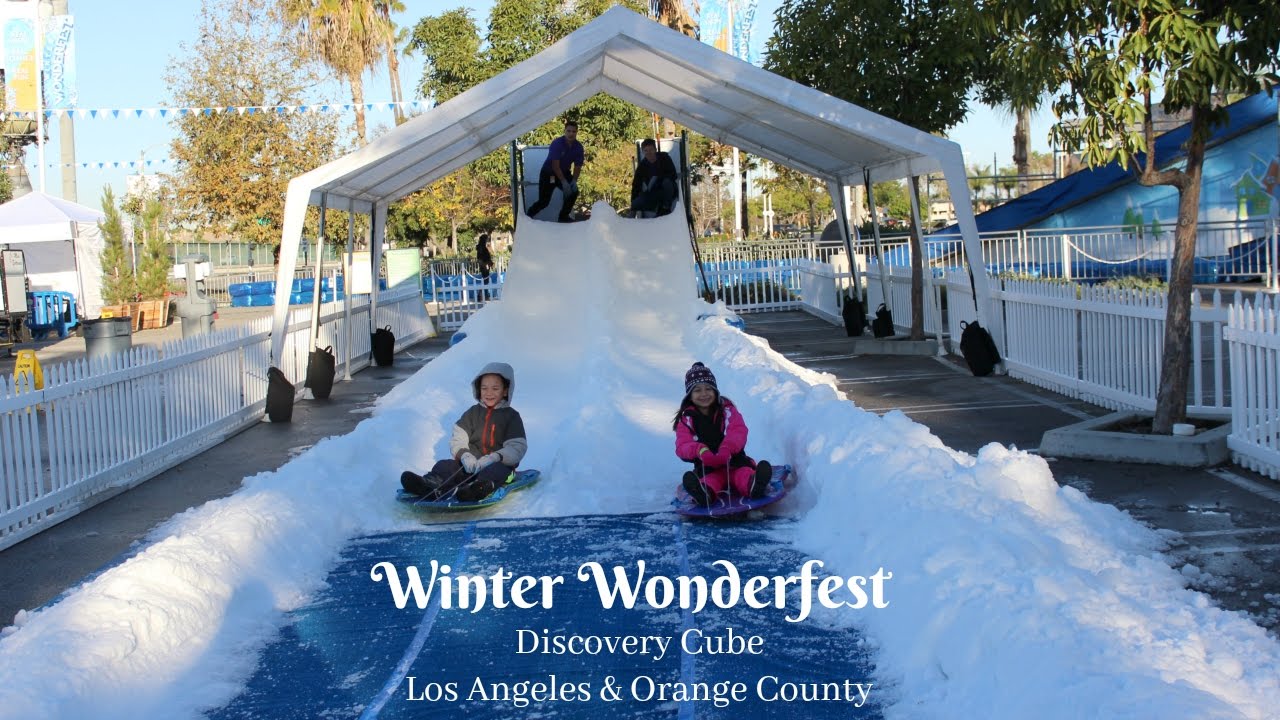 Sledding at Discovery Cube's Winter Wonderfest - YouTube