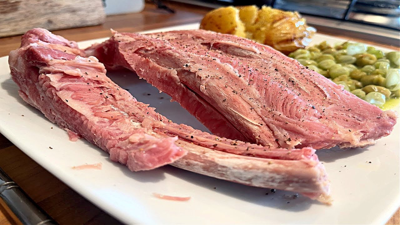 Cooking a childhood meal of BACON BONES /RIBS and Peas - YouTube