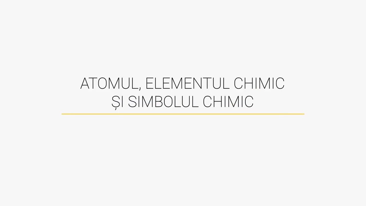 Atomul, elementul chimic și simbolul chimic. Manual chimie clasa a 7 a ...