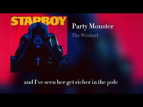 The Weeknd - Party Monster(Lyric Video) - YouTube