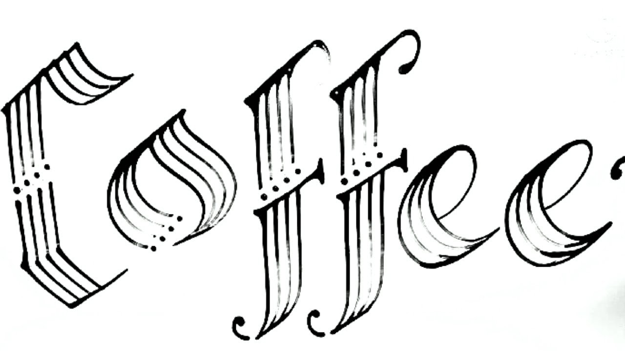 Fork calligraphy | amazing art skills | beautiful method with fork ...