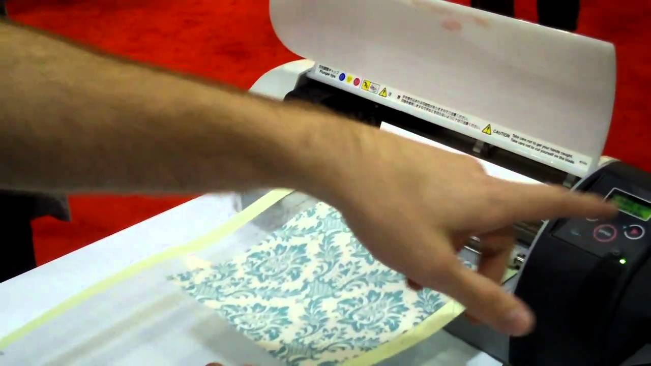 Silhouette Cutting Fabric Demo - YouTube