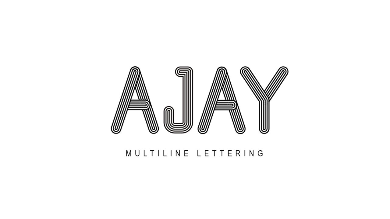 How to Create Multi line lettering in Adobe Illustrator-Hindi Tutorial ...