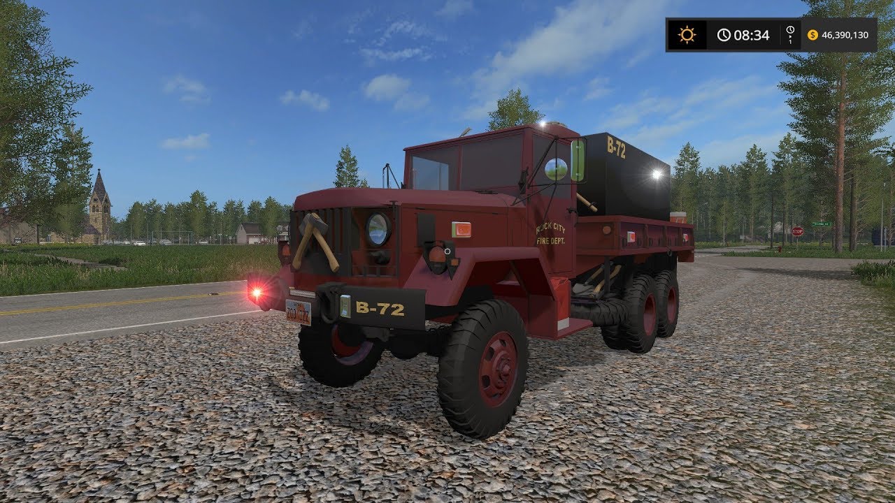 Farming Simulator 17 M35 Fire Truck Mod - YouTube