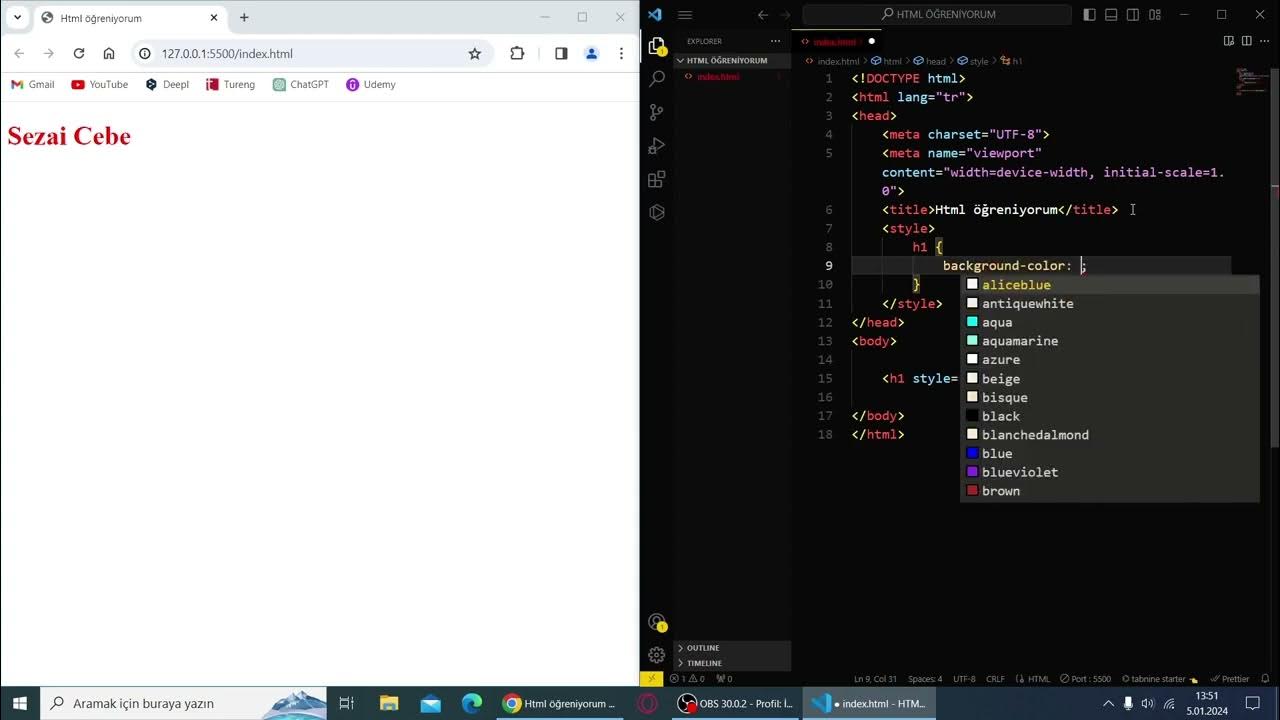 HTML Sayfasına CSS Dahil Etmek | CSS DERSLERİ - YouTube