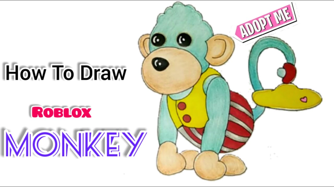 How To Draw A Monkey| Roblox Adopt Me Pet | Cute drawings - YouTube