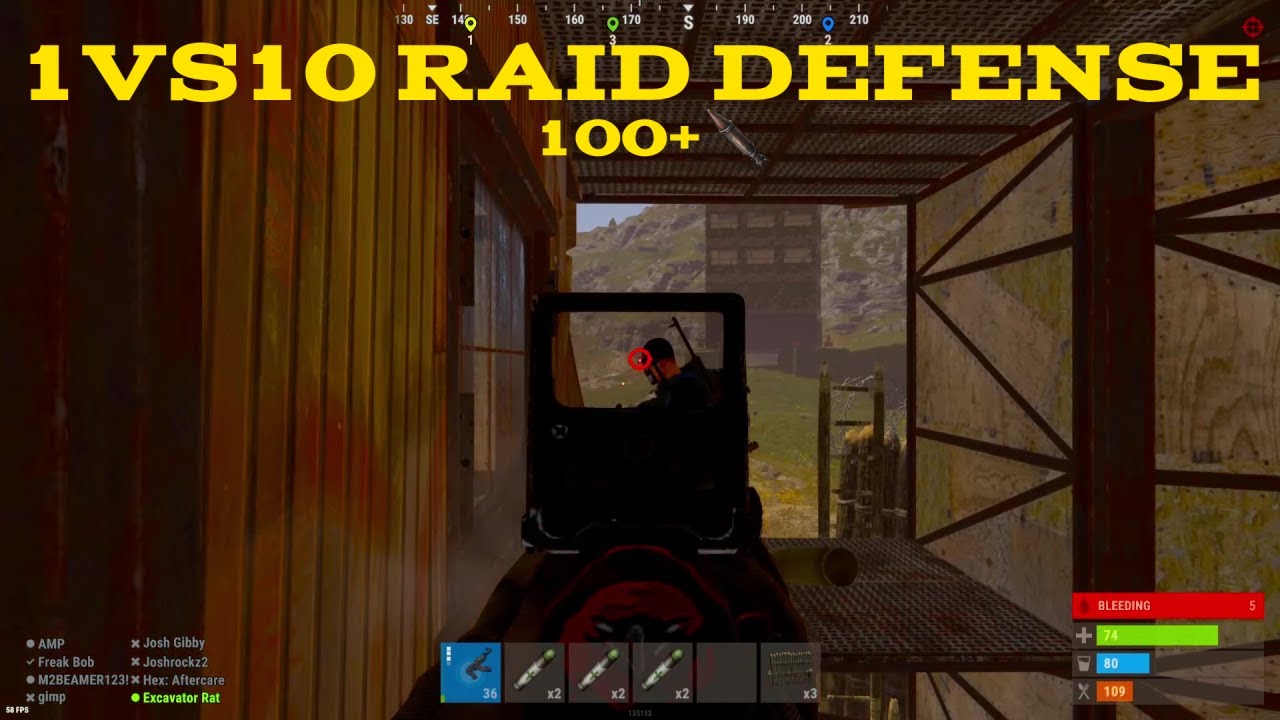 RUST - Insane SnowBall Leads To 1 Vs 10 Defense - YouTube