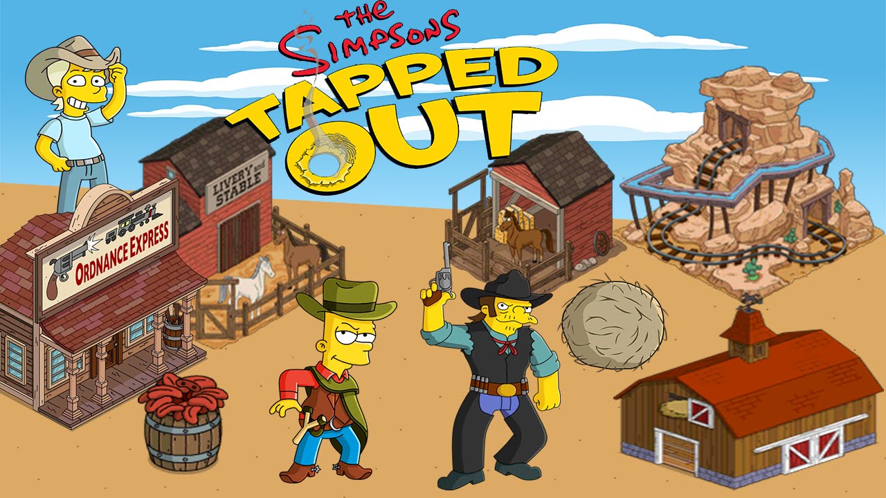 The Simpsons Tapped Out (Wild West Act 2 All Items) - YouTube