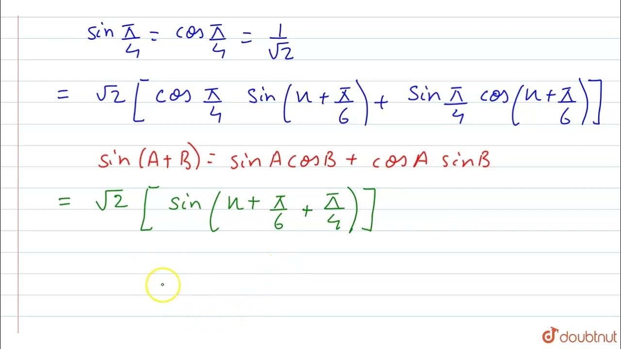 maximum-value-of-sin-x-pi-6-cos-x-pi-6-is-class-14