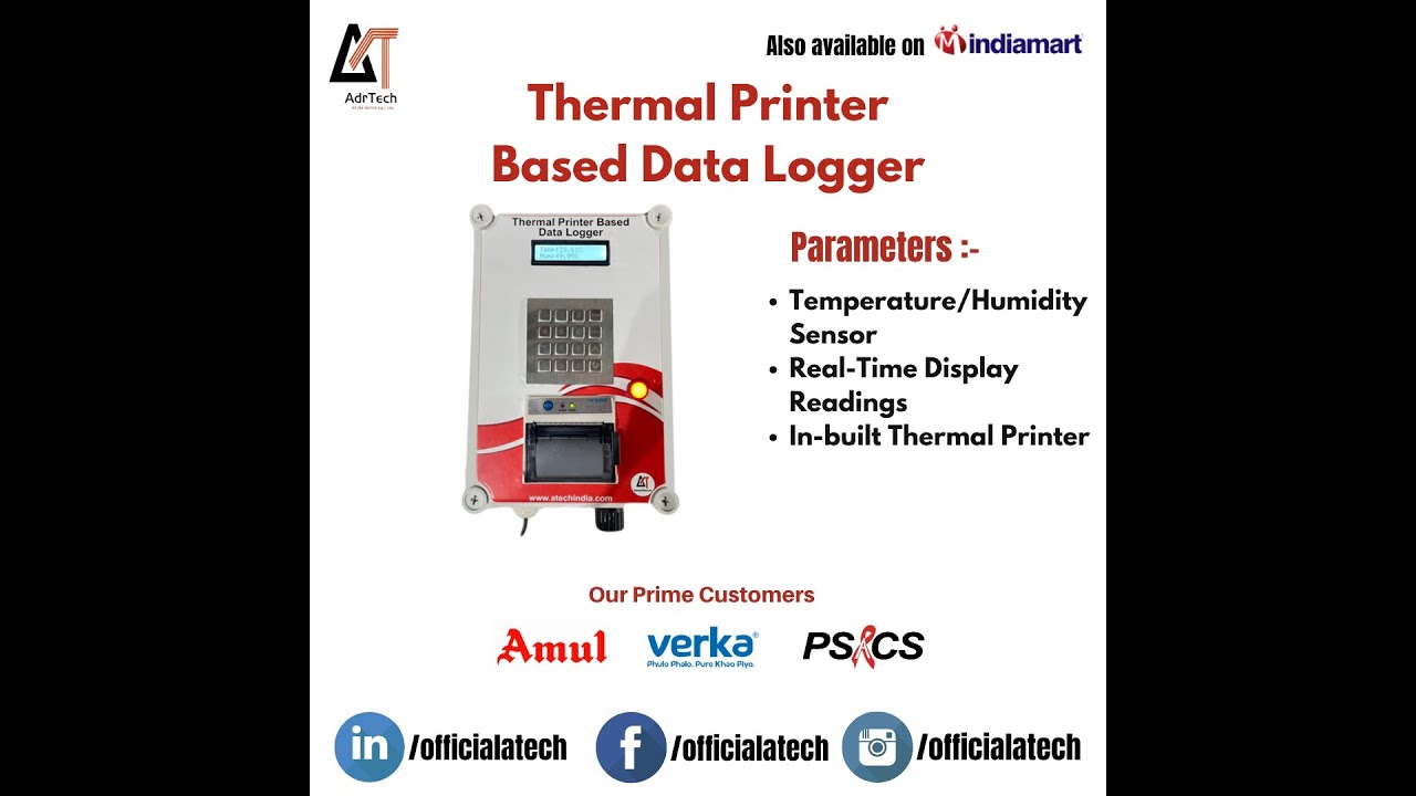 Portable Temperature | Humidity Monitoring Data Logger with In-built ...