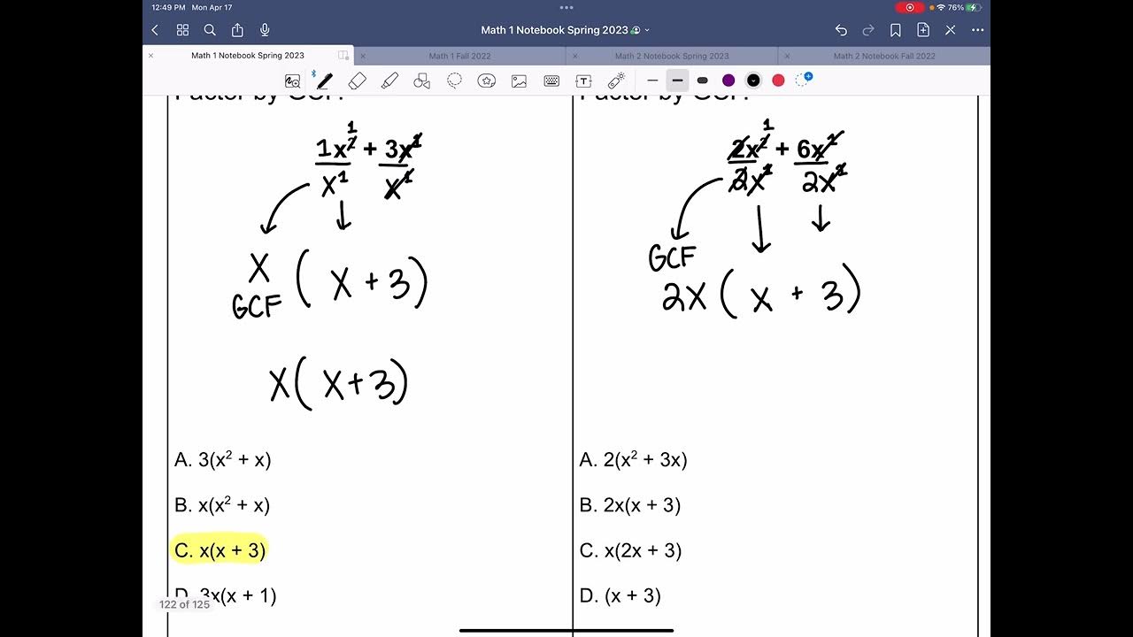 Factoring by GCF with Variables - YouTube