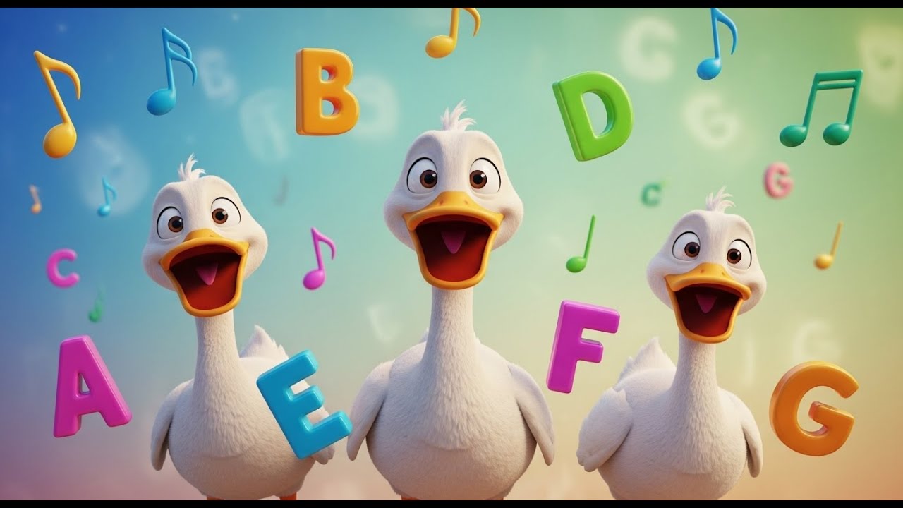 Tres patitos dicen cuac ABC | Canción Infantil y Rima Educativa para ...