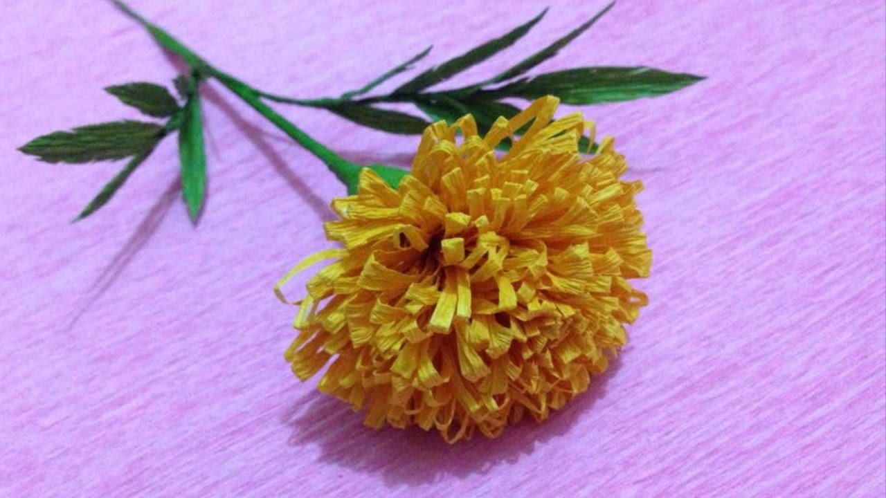 How To Make Marigold Crepe Paper Flowers Flower Making Of Crepe Paper how-to-make-marigold-crepe-paper-flowers-flower-making-of-crepe-paper