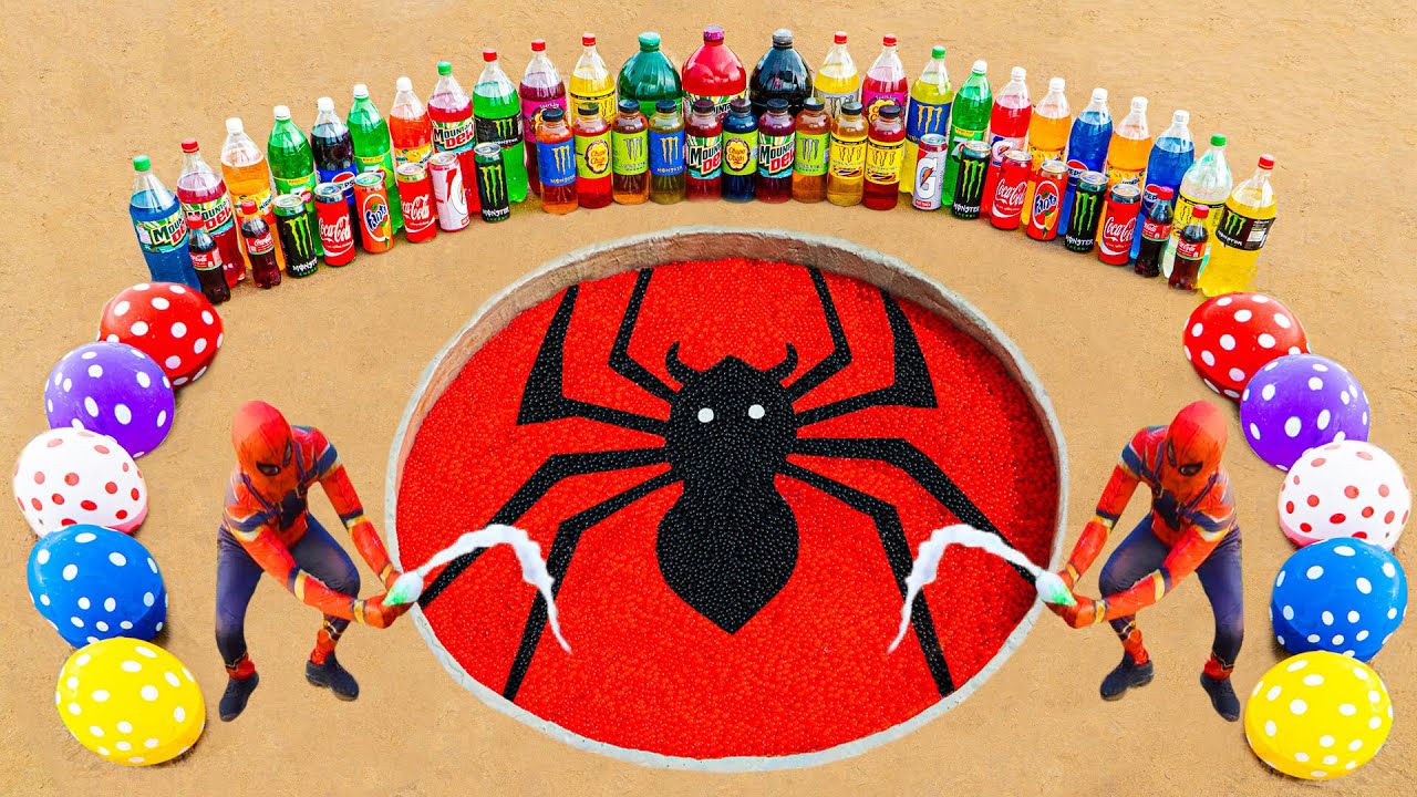 Cara Membuat Lubang Raksasa Spider Man dengan Fanta, Sprite, Coca Cola ...