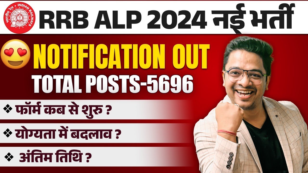 RAILWAY ALP NEW VACANCY 2024 | RRB ALP NOTIFICATION, ELIGIBILITY ...