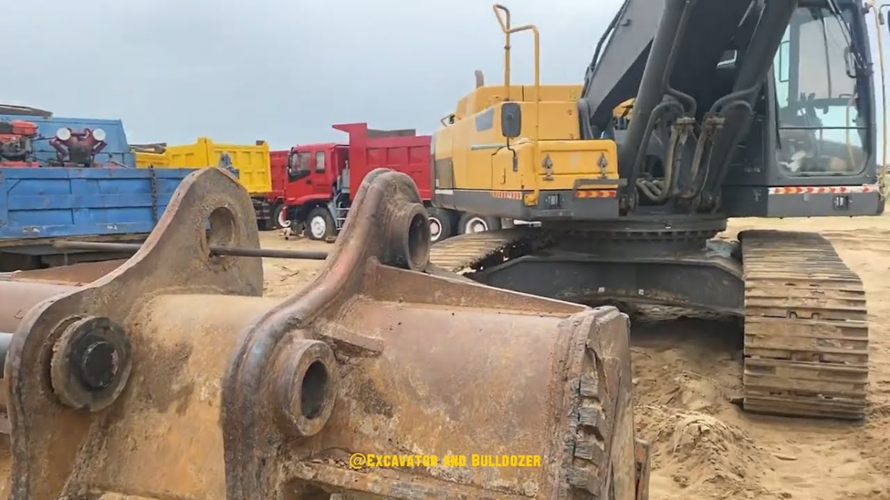 Excavator Digger Testing Has Broken Land Truck and Machine Need to ...