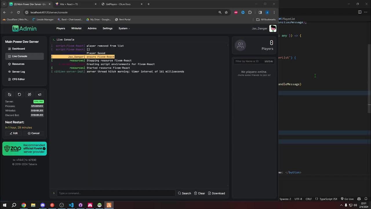 FiveM TypeScript Livestream: Admin Menu using React UI! - YouTube
