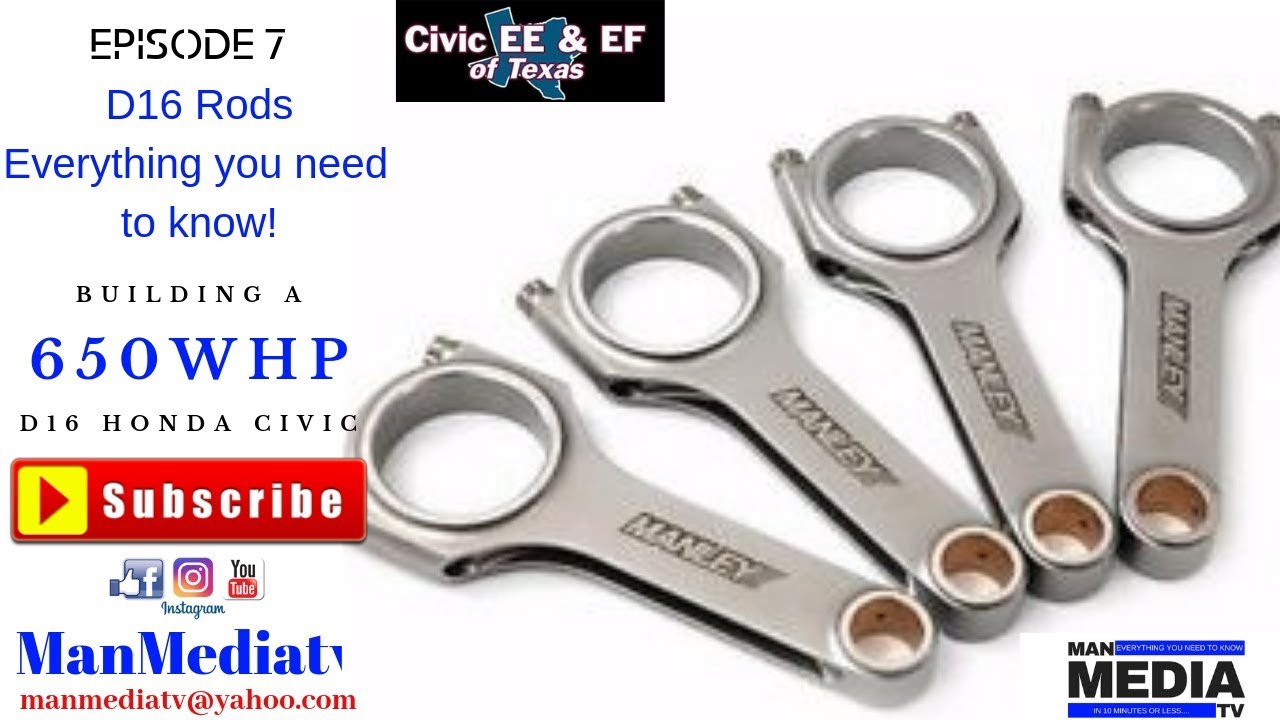 Best Rods For My D16 Honda Civic - YouTube