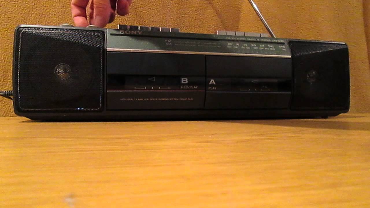 VINTAGE Sony BoomBox CFS-W301 Dual Cassette AM/FM Stereo SoundRider ...