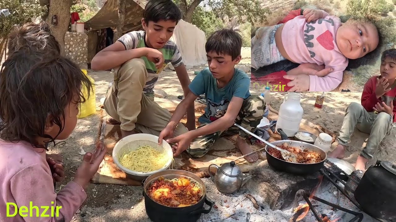 Preparing traditional food by a nomadic boy - YouTube