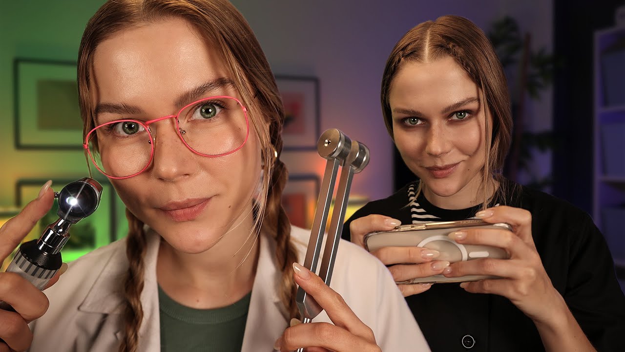 ASMR Ear Exam & Ear Cleaning With My Twin Sister Alisa ~ Soft Spoken Medical RP - YouTube