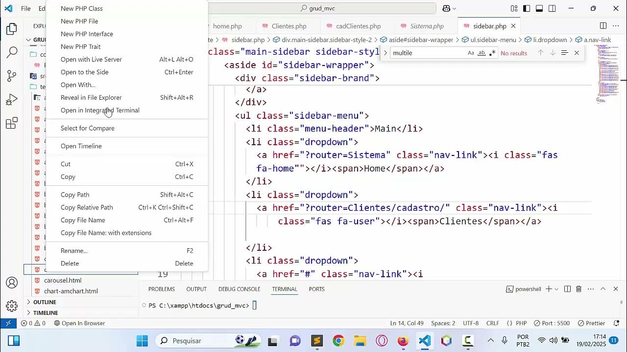 Mini Curso como criar um Crud no padrão MVC com PHP 8.2 e Composer - AULA 18 - YouTube