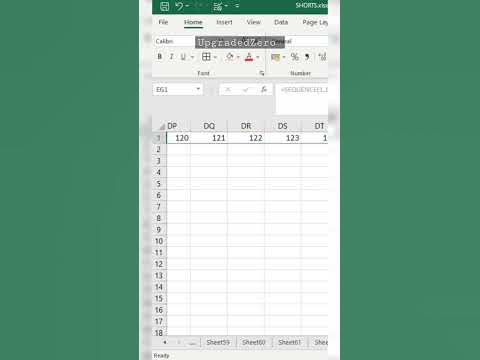 sequence function in excel #excel #exceltutorial #exceltips - YouTube