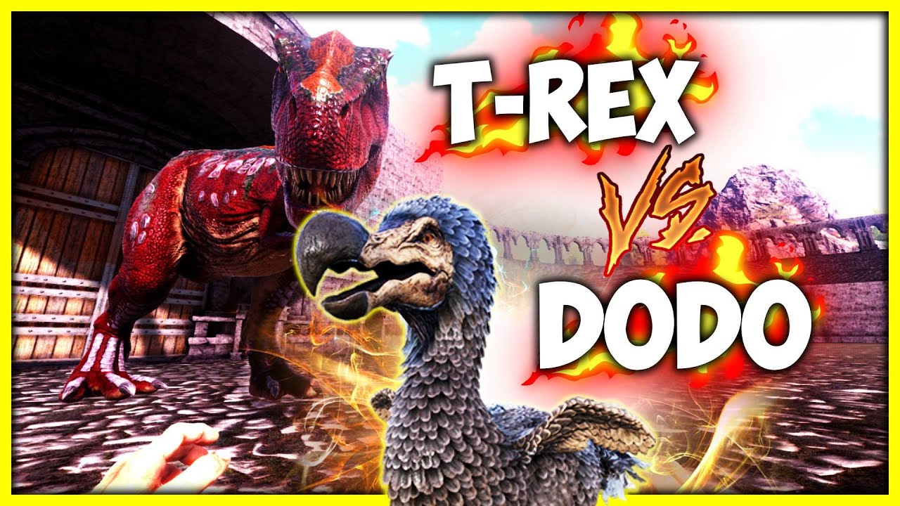 ARK BATTLES | T- REX (Level 1) vs DODO ( Levels 1 - 10000 ...