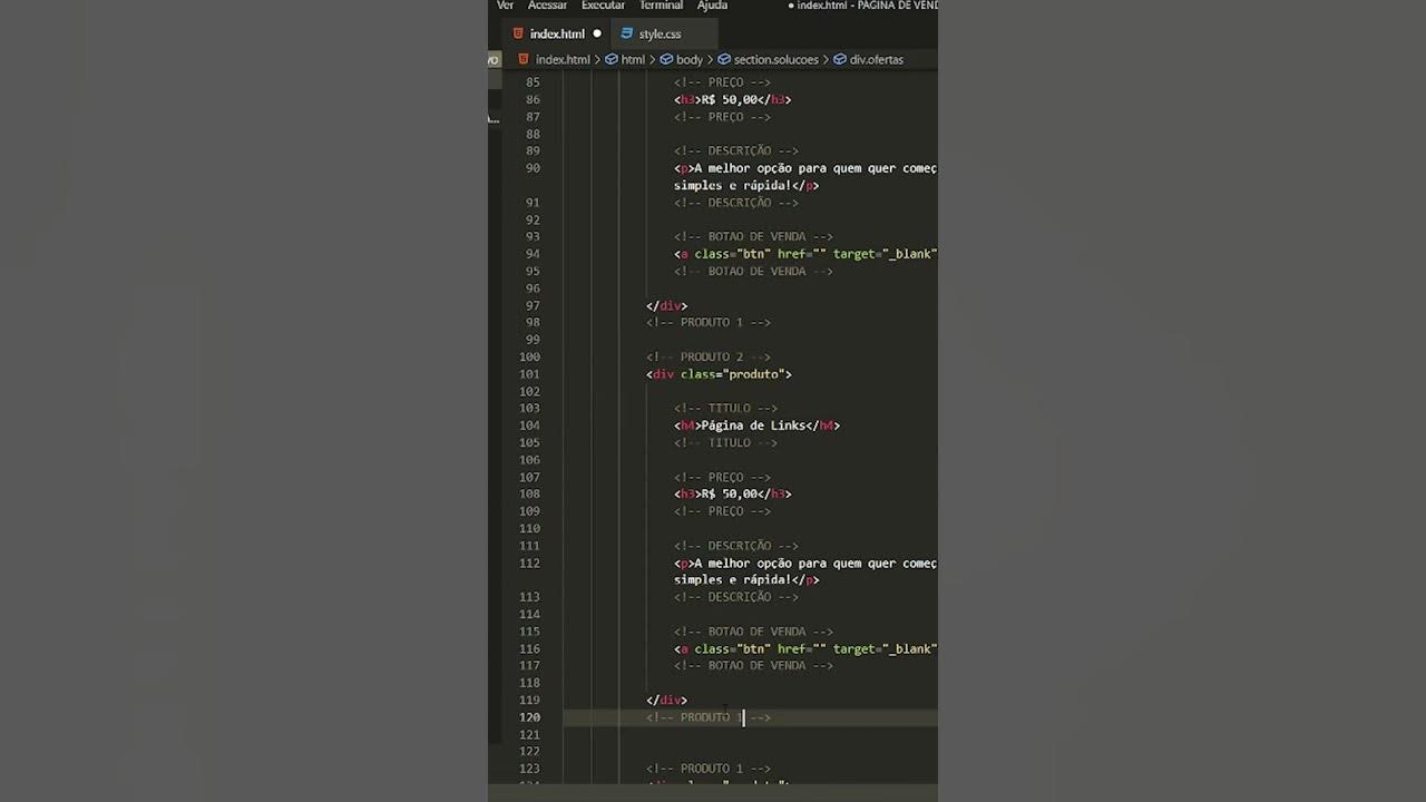 Site de Vendas - Tutorial HTML e CSS - YouTube
