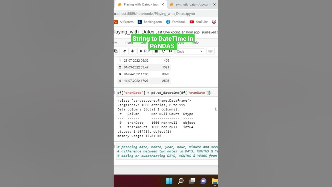 Converting String To DateTime In PANDAS datascience python pandas converting-string-to-datetime-in-pandas-datascience-python-pandas