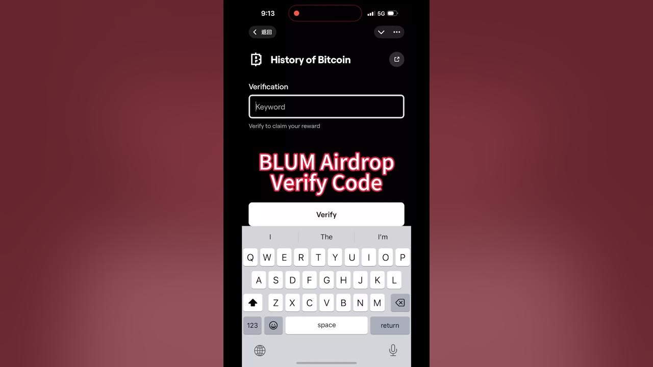 History of Bitcoin verify code Blum airdrop #blum #airdrop #bitcoin #pizza #telegram - YouTube