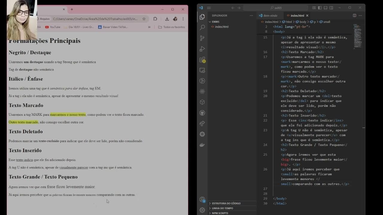 Formatação: Texto Grande, Pequeno, Sobrescrito e Subscrito Usando HTML ...