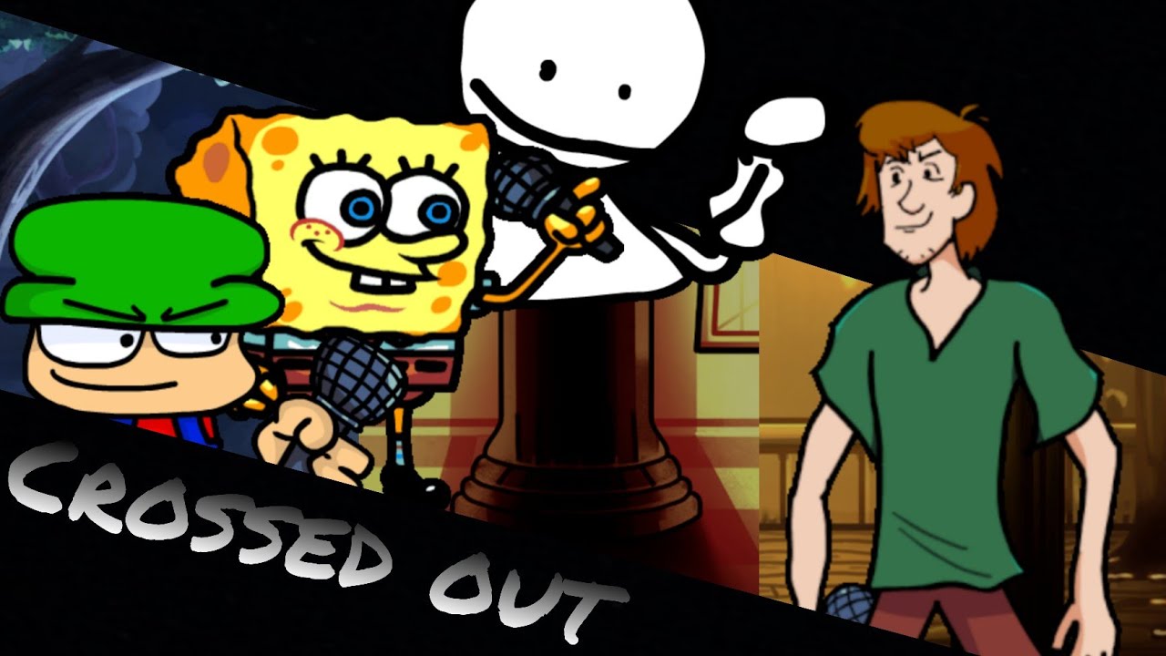 Crossed Out but its the Impossible Trio vs Shaggy (FNF) - YouTube