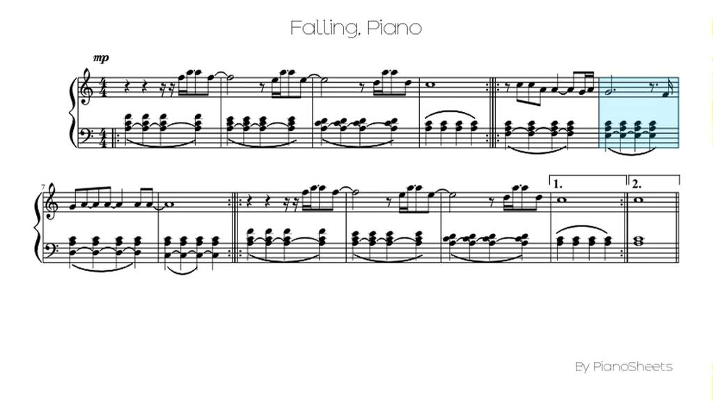 Falling [Piano Solo] - YouTube