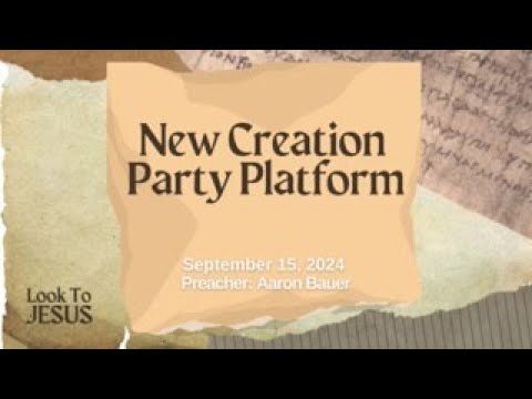 New Creation Party Platform - YouTube