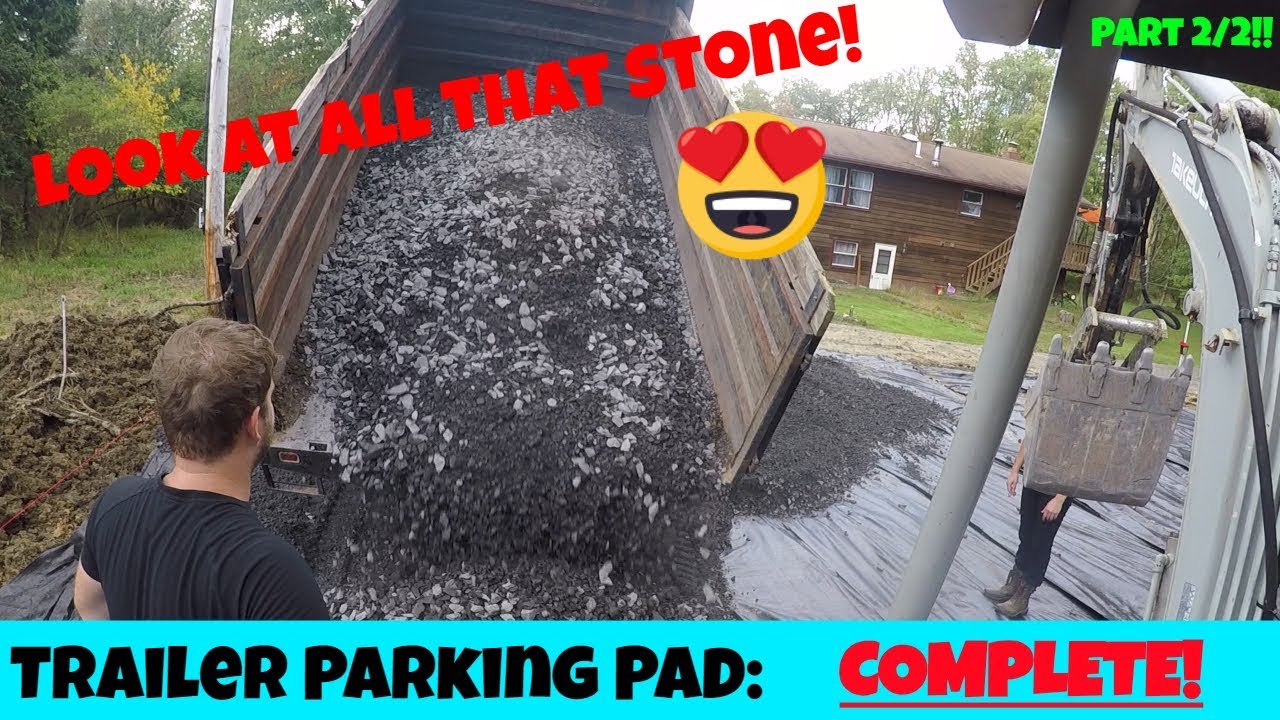Parking Pad Party Part 2! The completion of the DIY trailer parking pad ...