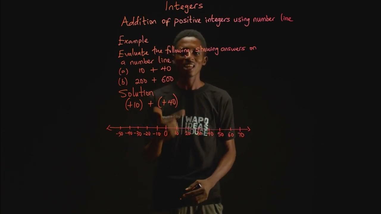 JSS1 | Mathematics | Integers | Addition of positive integers using number line 2 - YouTube