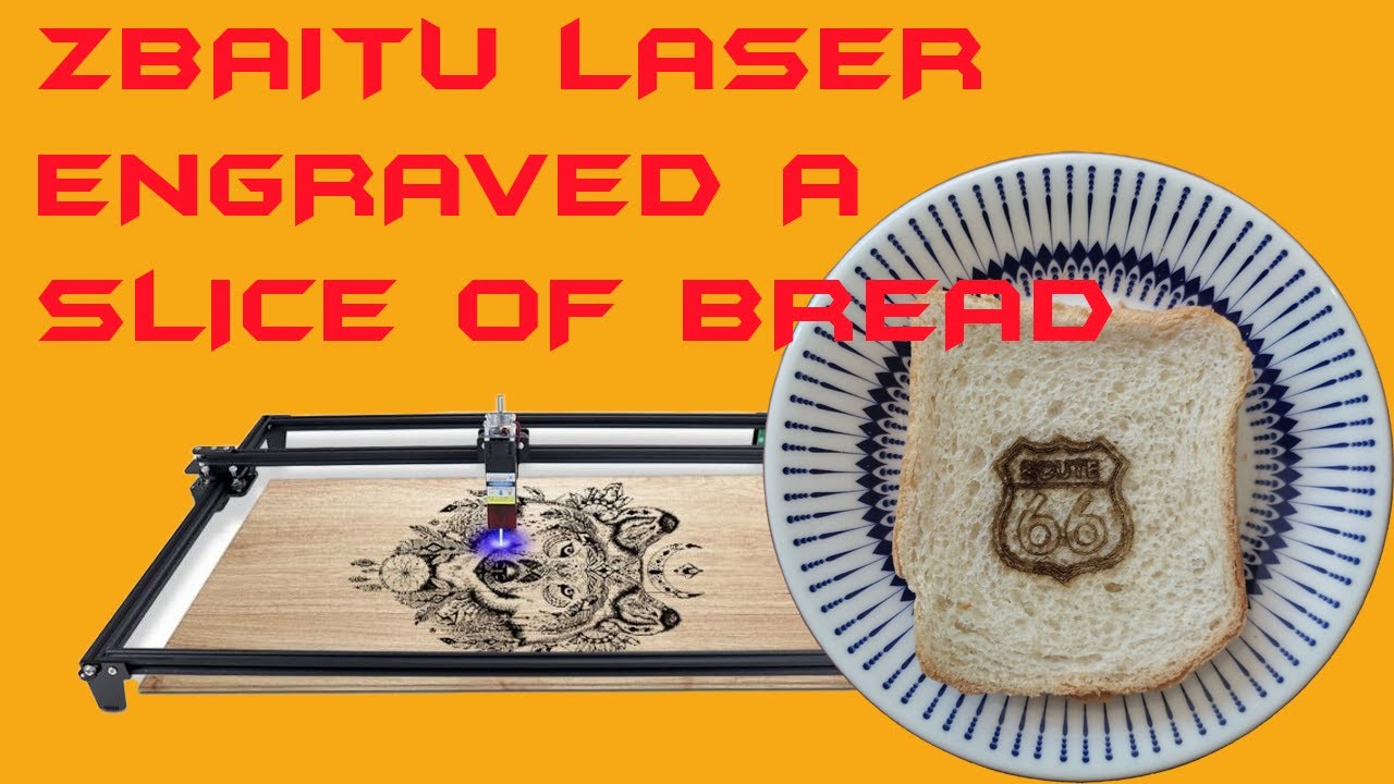 ZBAITU LASER ENGRAVED A SLICE OF BREAD - YouTube