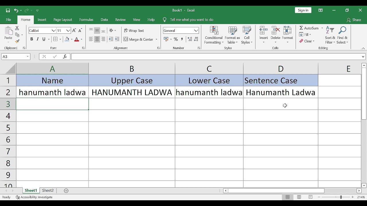 how to change case in excel | excel me small letter ko capital kaise ...