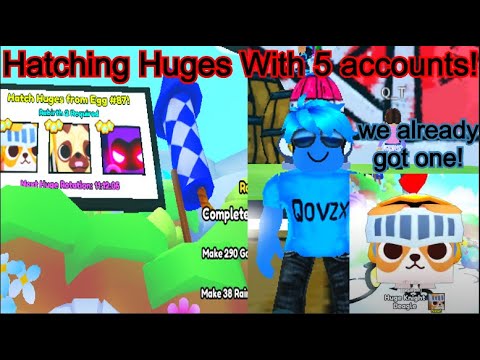 Hatching Free Huges with 3 accounts (DAY 7) WE GOT ONE IN LESS THEN 2 ...
