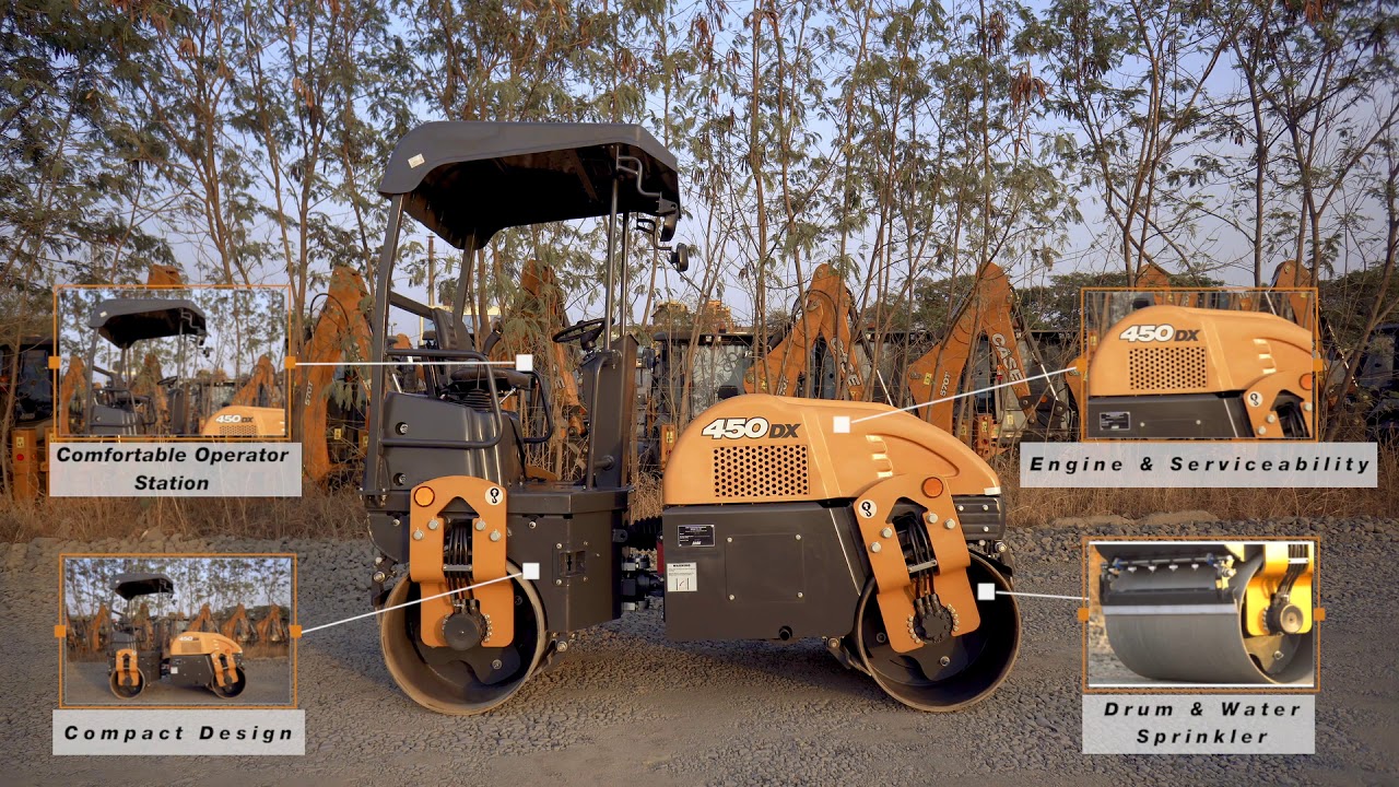 CASE 450DX Mini Compactor Walk-around - YouTube