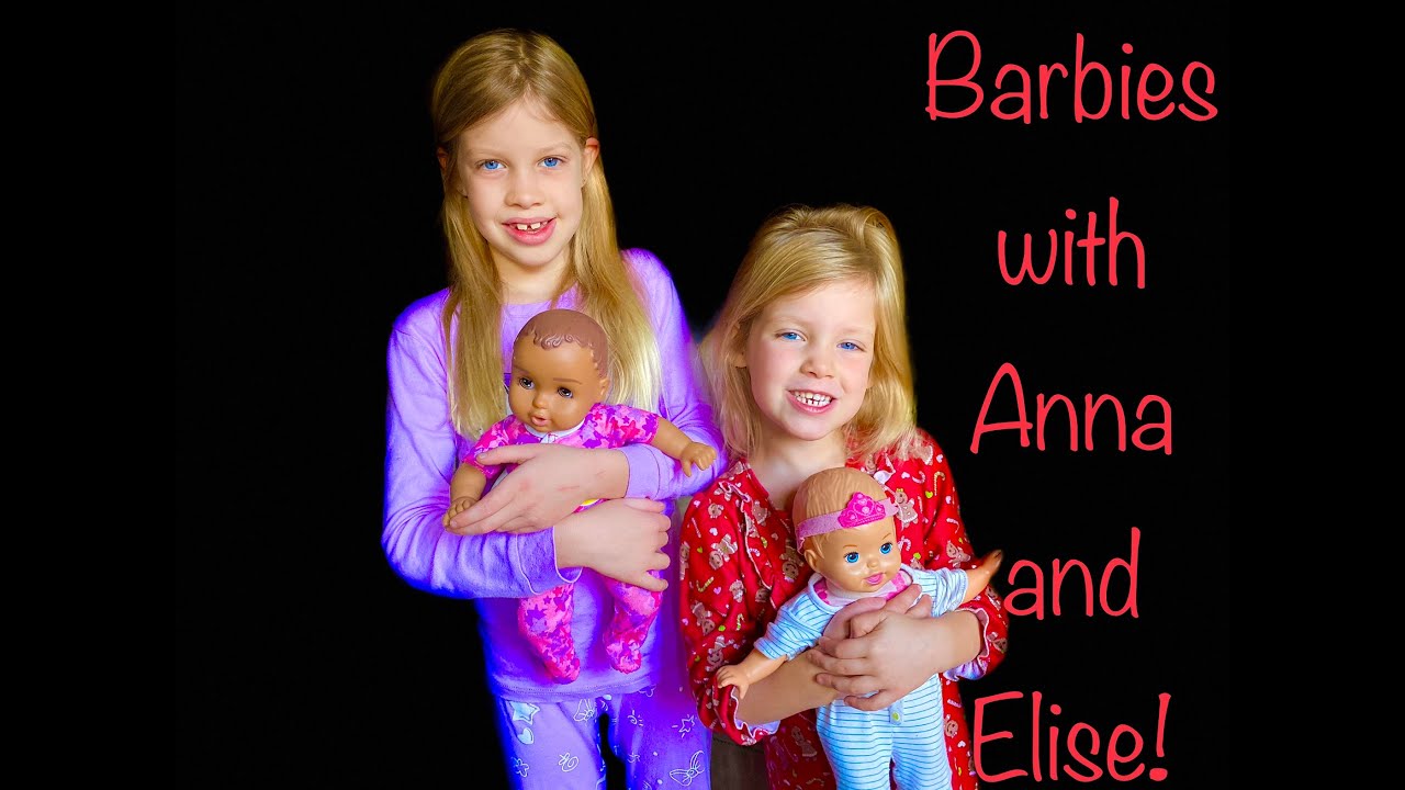 Kids pretending with Barbie Toys - Anna and Elise - YouTube