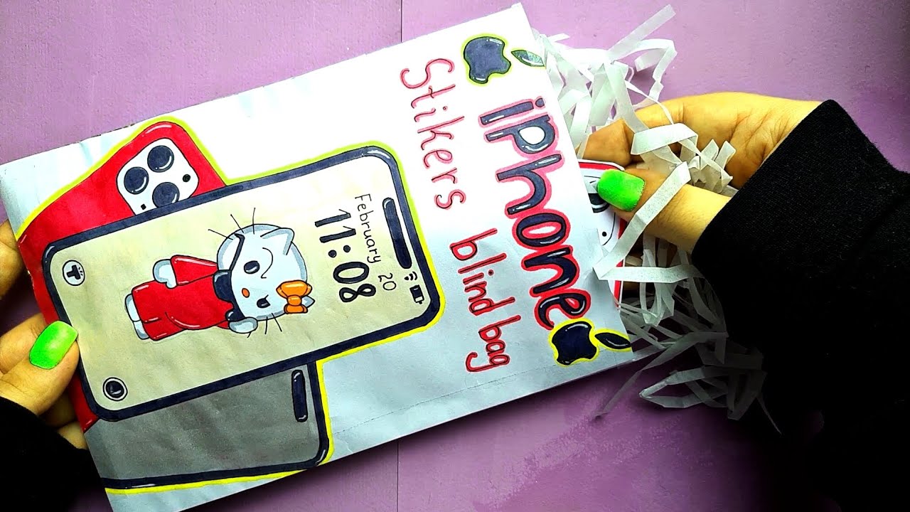IPHONE blind bag paper +case 🍎paper diy🍎 종이놀이 ASMR 종이놀이 - YouTube