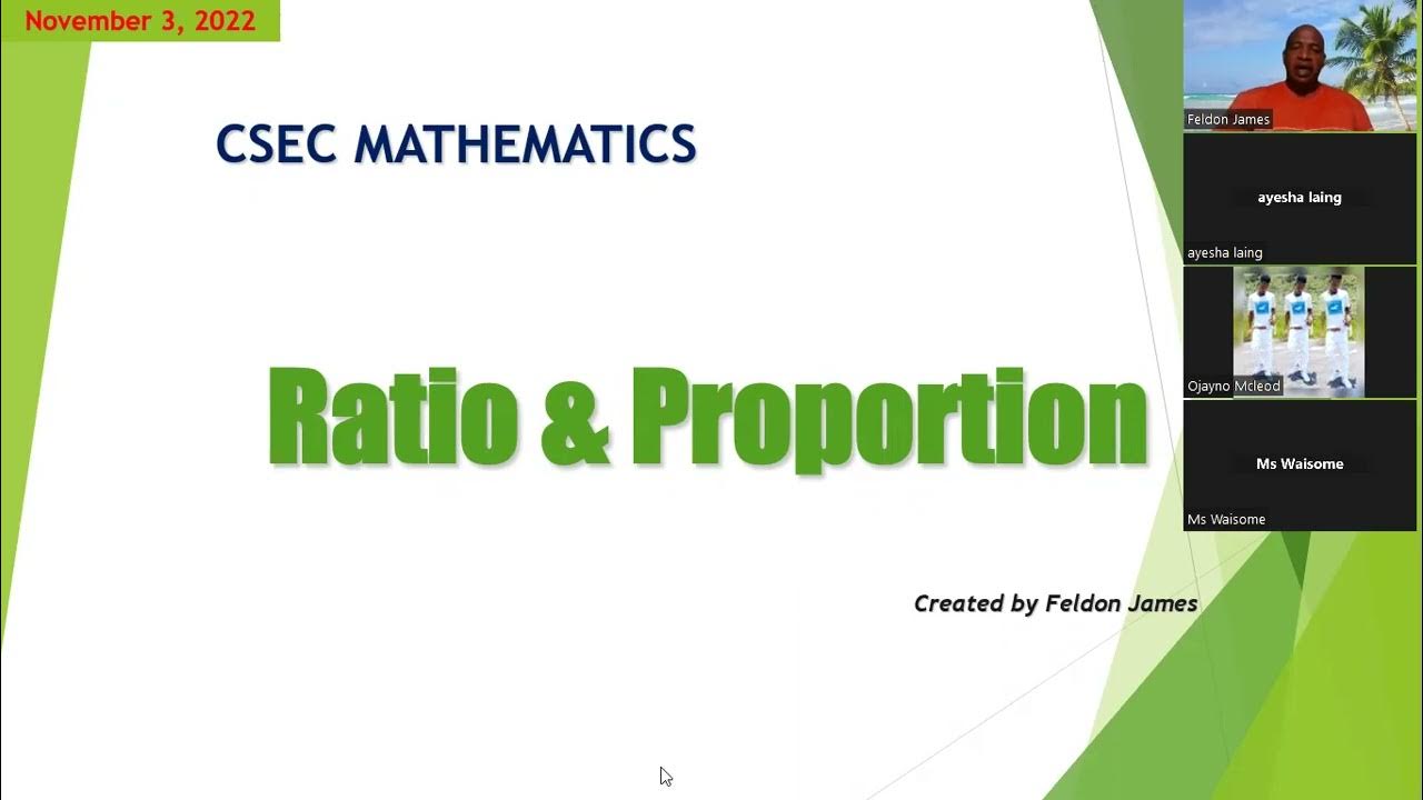CSEC Math Ratio & Proportion 1 - YouTube