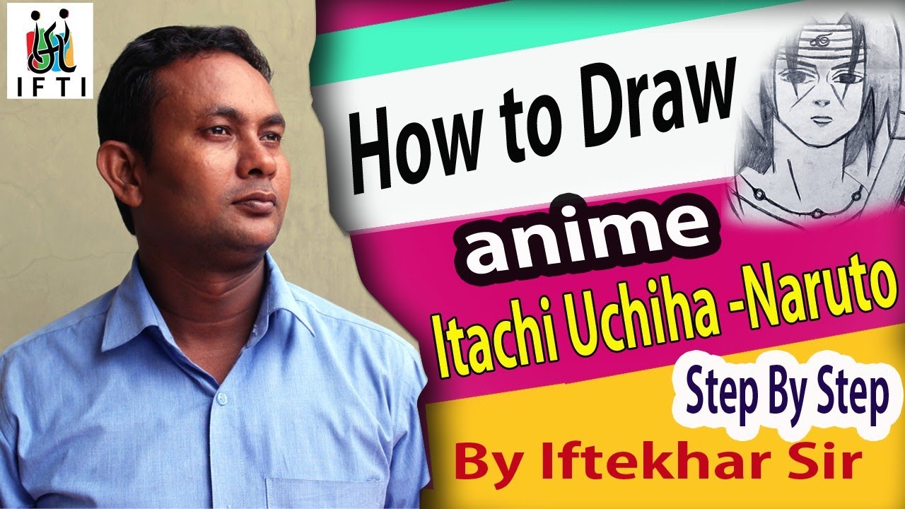 How to Draw Itachi Uchiha II step by step Draw Naruto Face - easy anime ...