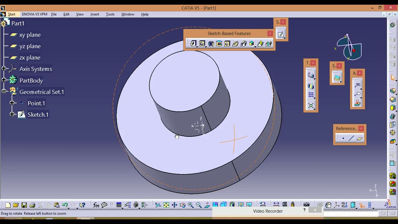 Shaft command in CATIA V5 | CAD Tutorials - YouTube