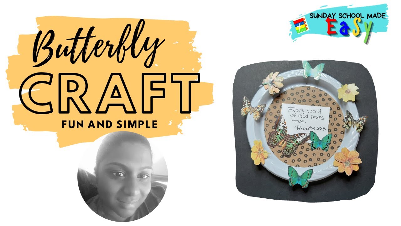 Butterfly bible verse craft | Bible verse craft | Paper plate Butterfly ...